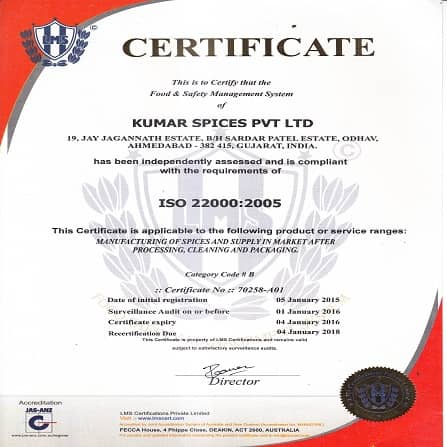 Kumar Masala | Manufacturer Wide Range of Spices, Blended Spices